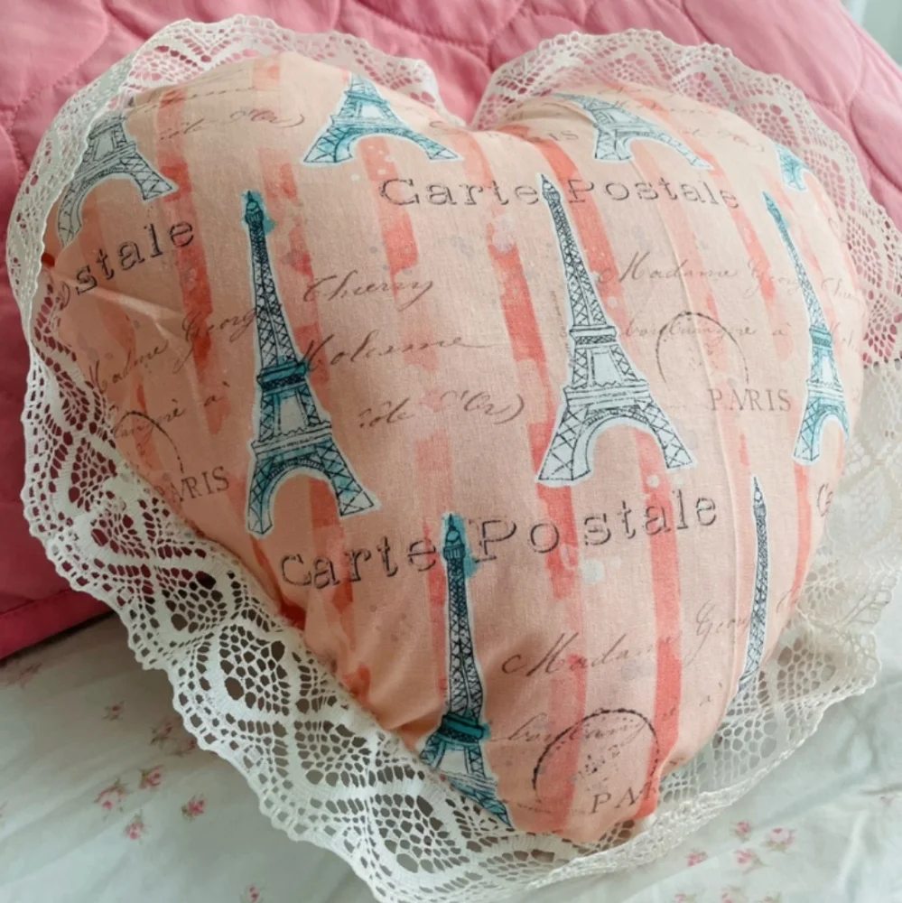 Hand Crafted | Accents | Handmade Decorative Heart Pillow Home Decor ...
